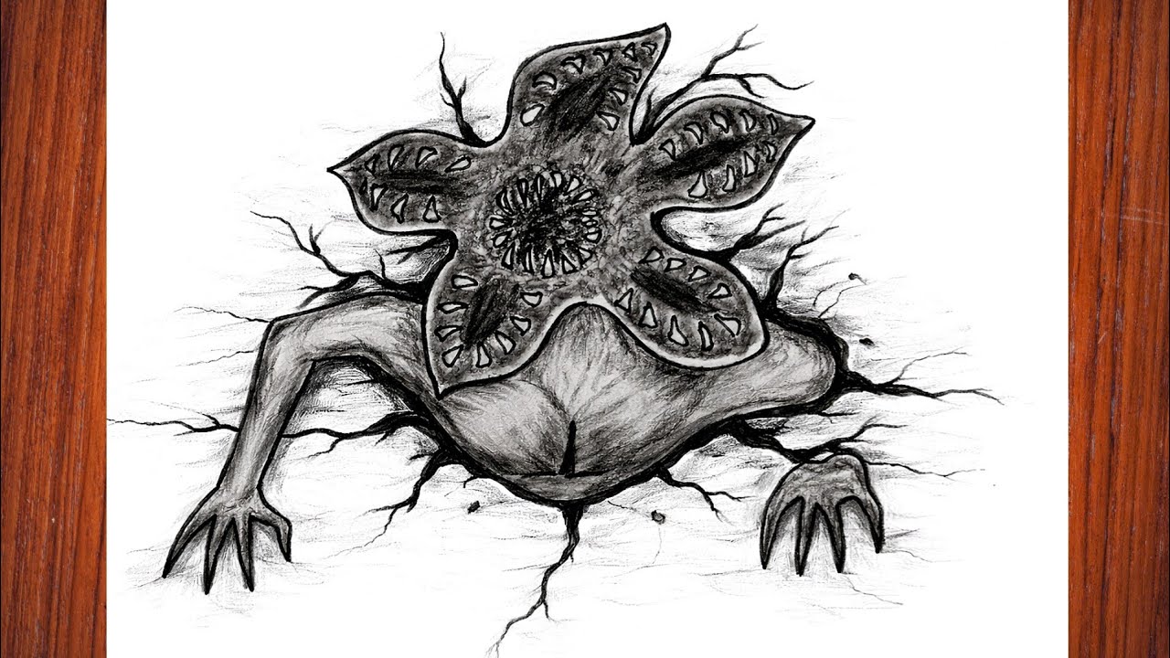 Demogorgon Drawing Step By step/Stranger things Demogorgon Pencil ...