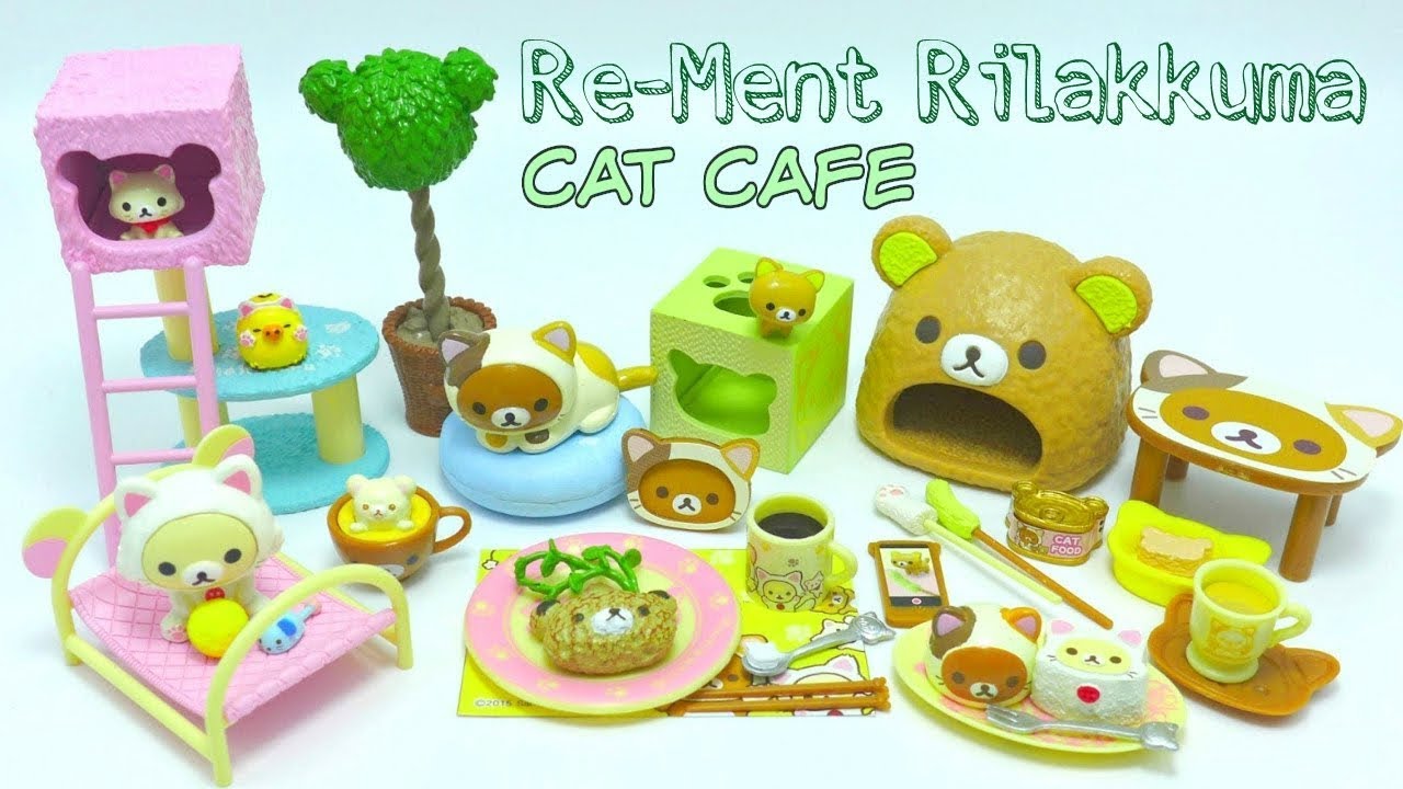Miniature Re-Ment Rilakkuma Cat Cafe - YouTube