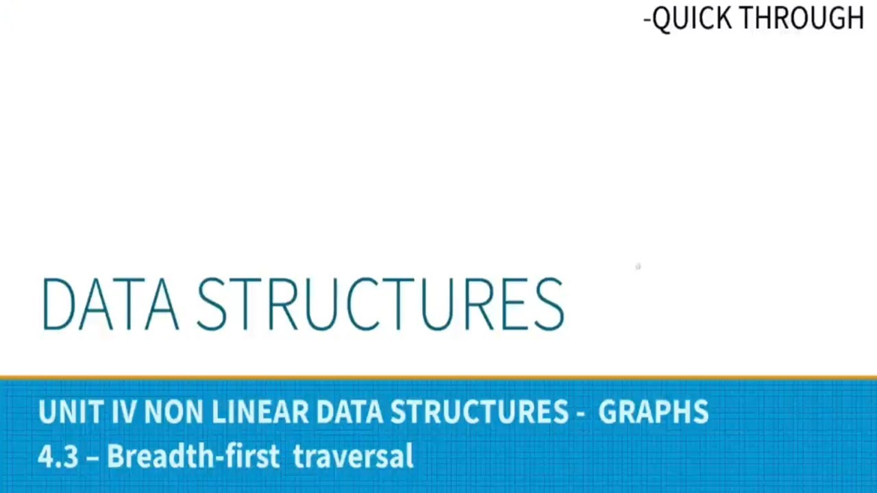 Breadth First Traversal In Graph In Tamil EP 19 Data Structure Unit Breadth First Traversal In Graph In Tamil EP 19 Data Structure Unit