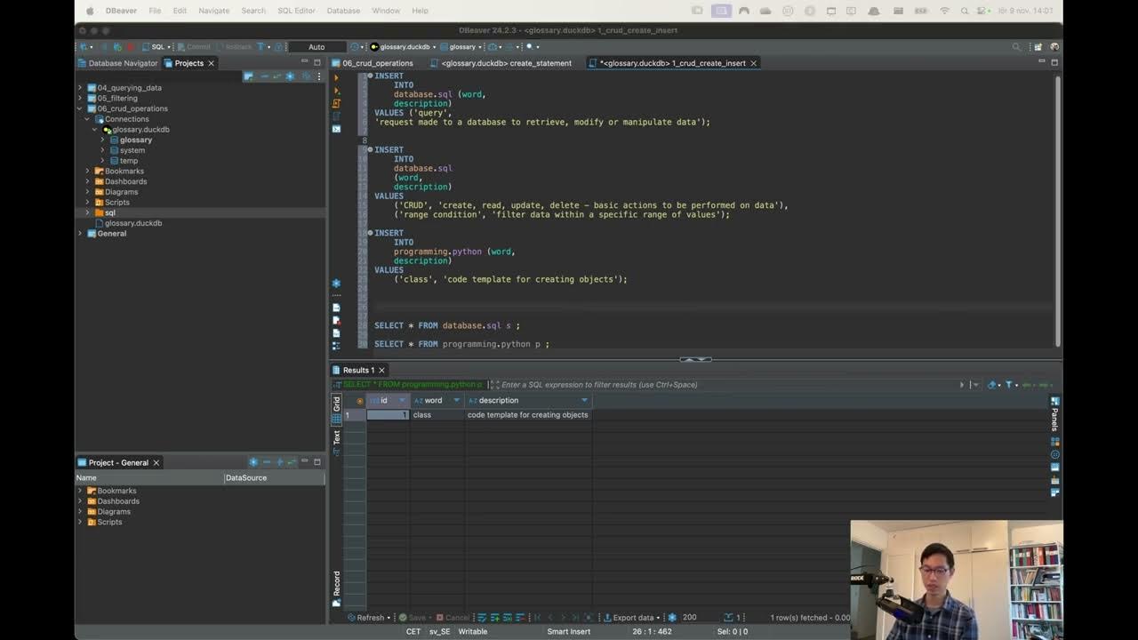 CRUD operations in DuckDB SQL - YouTube