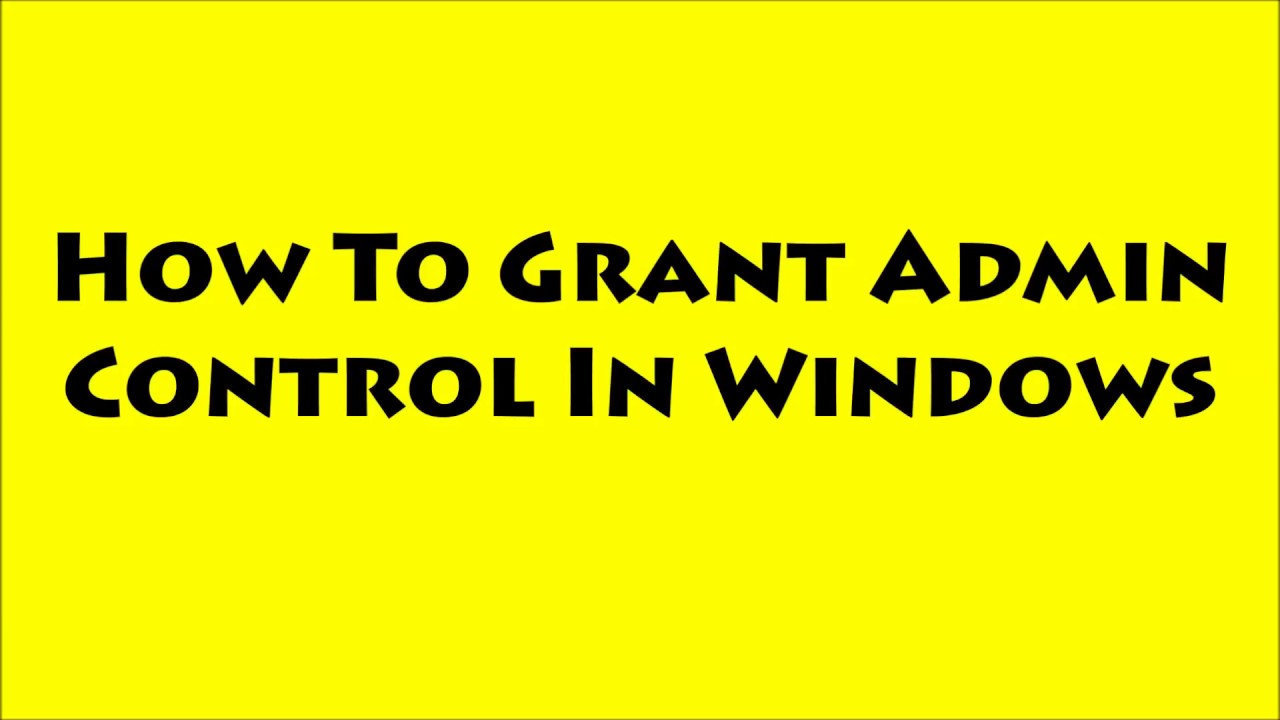 How To fix "You need permission to perform this action" Windows 7 - YouTube