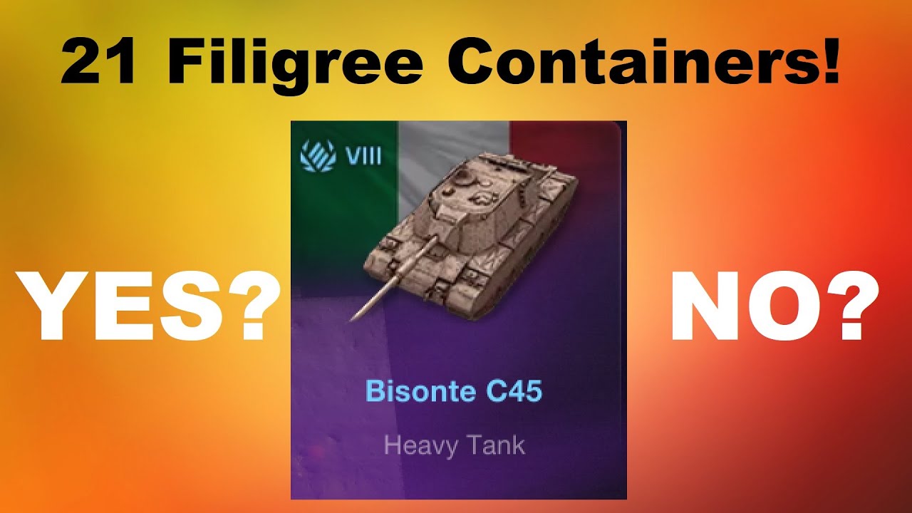 WoT Blitz - Opening 21 Free Container with Bisonte C45! Will we win it ...