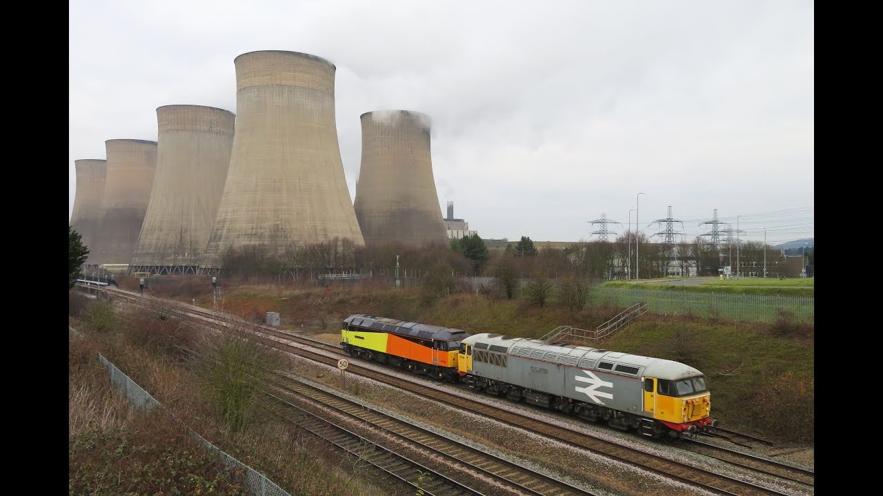Class 56 SCREAMING THRASH!!! Large Logo 56098 (+47749) On Test, 04/01 ...