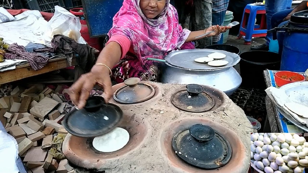 Amazing Hard Working Old Lady Selling Egg pitha/Anda pitha Tk 15 Yummy ...
