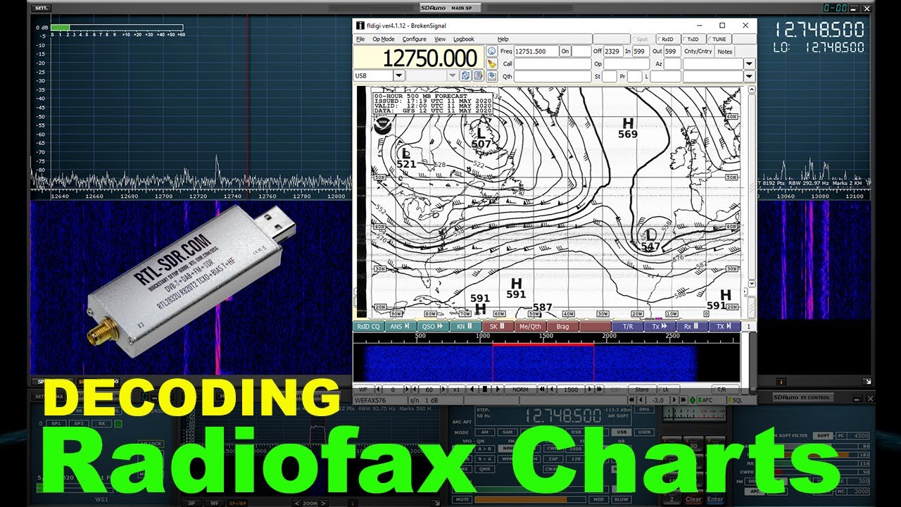 Using fldigi to decode WEFAX Marine Radiofax with SDR - YouTube