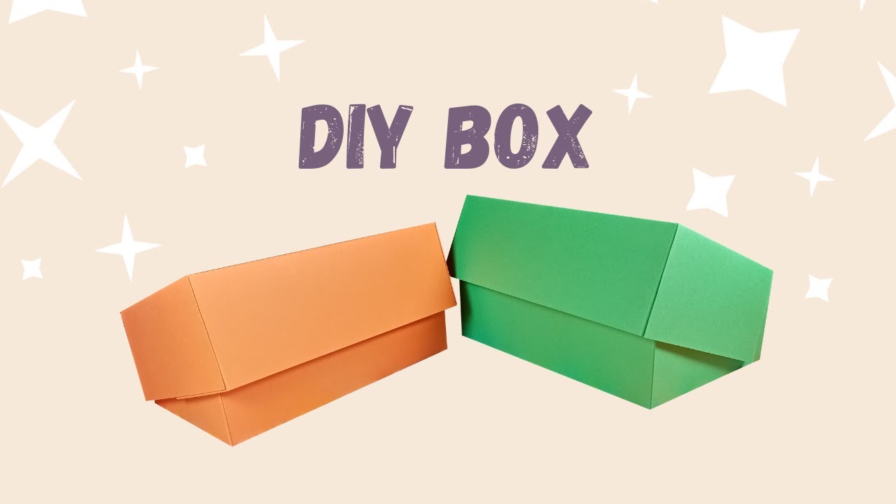 DIY BOX | How to make a Cardboard Box | Easy Gift Box | Εύκολη ...