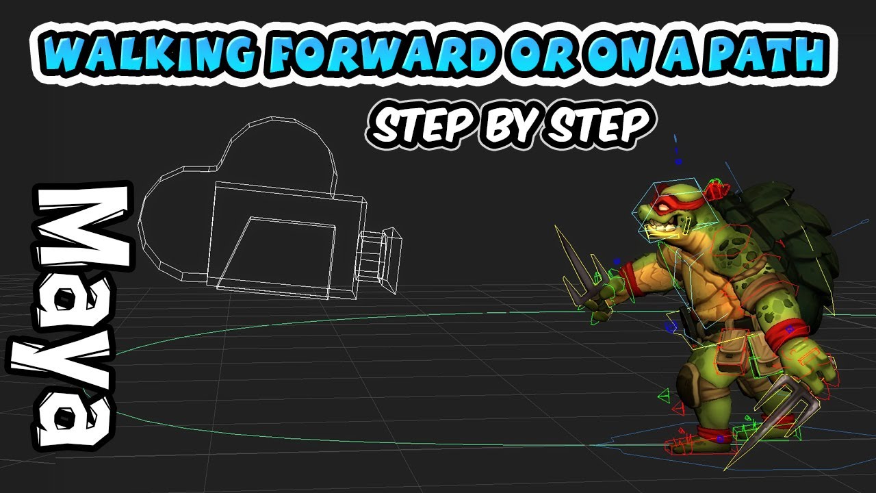 How To Move The Character Forward In Walk Cycle or Along a Path in Maya ...