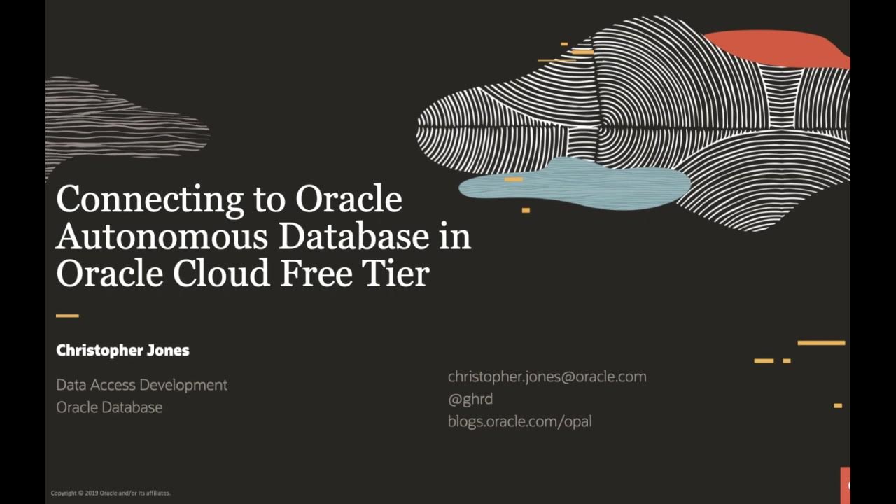 Creating and Connecting to an Autonomous Oracle Database - YouTube
