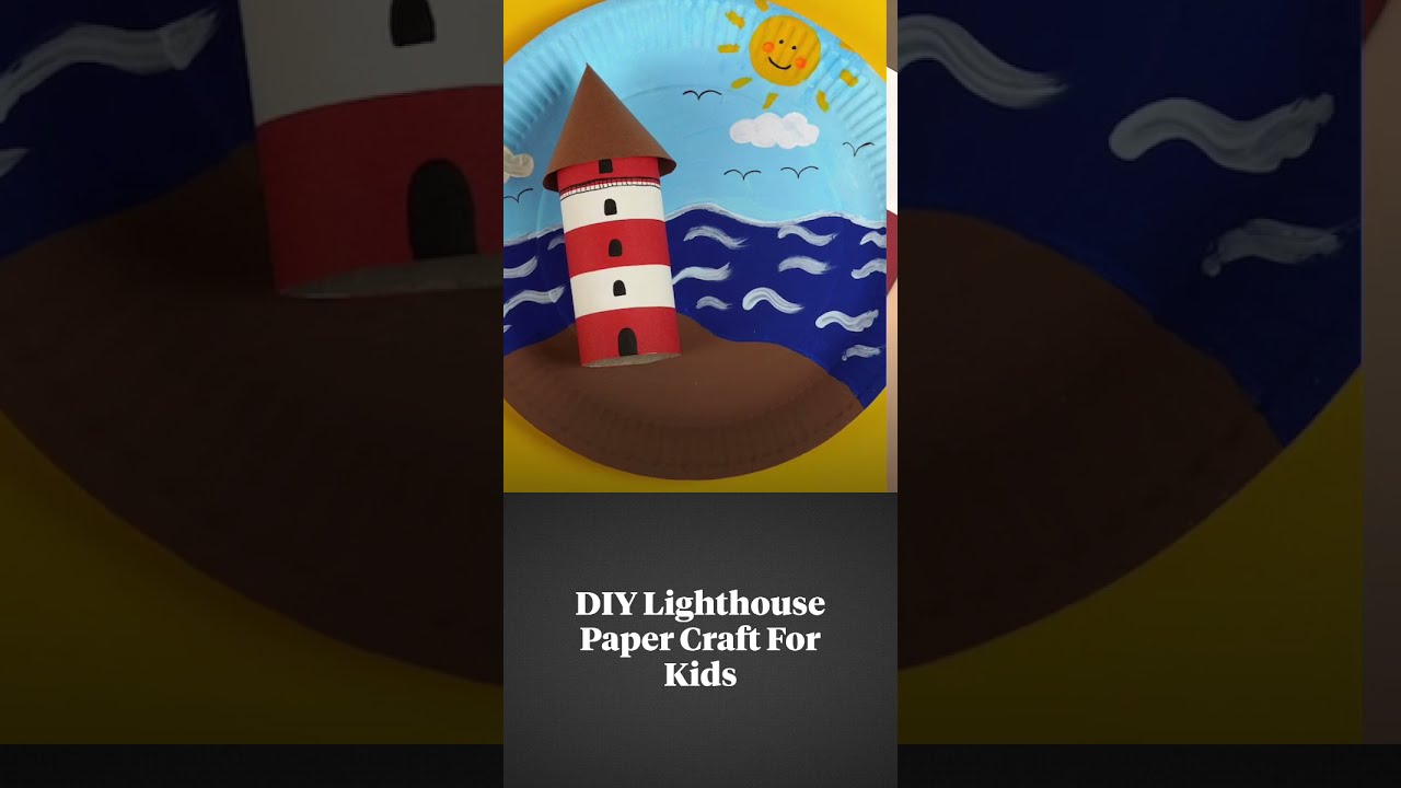 DIY Lighthouse Paper Craft for Kids - YouTube