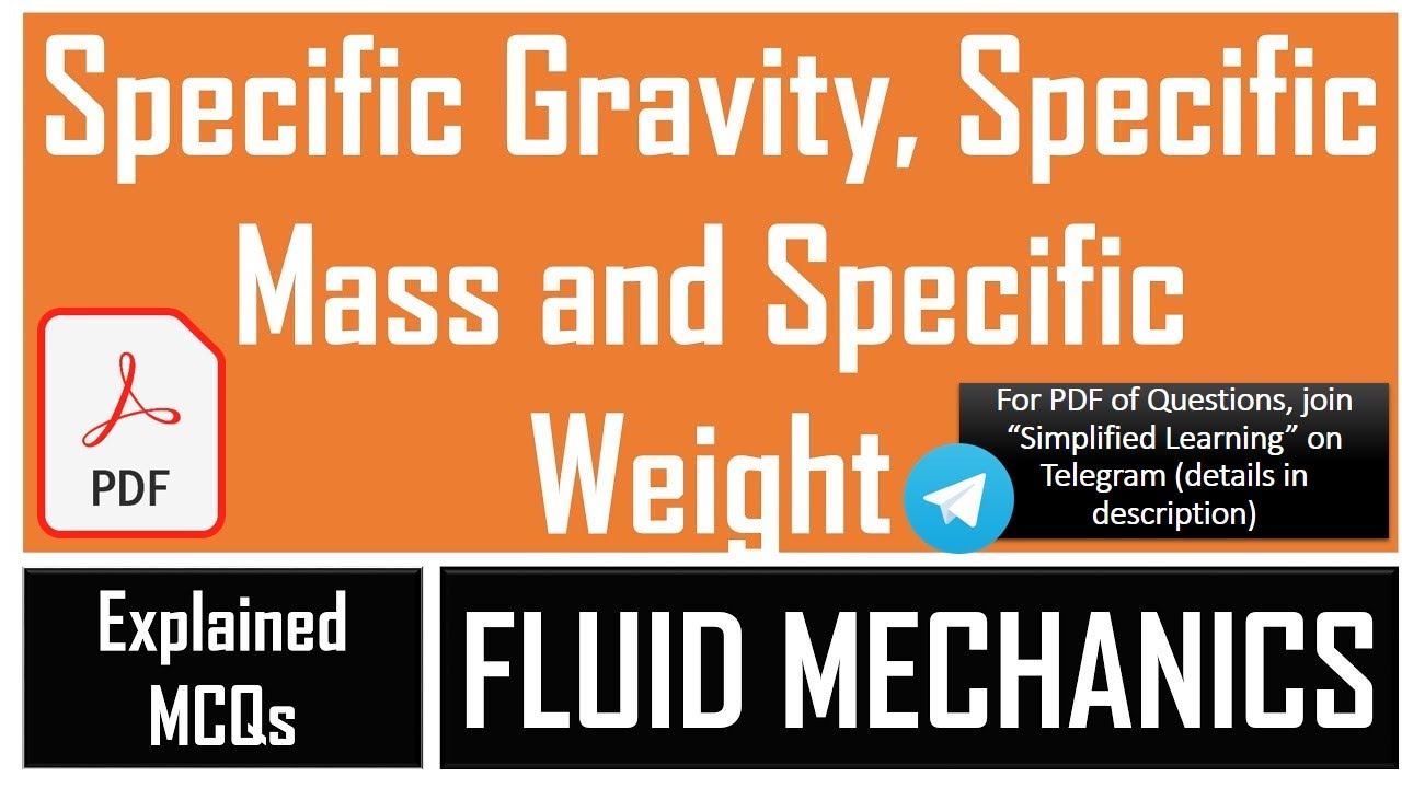Specific Gravity, Specific Mass & Specific Weight of Fluid | Explained ...