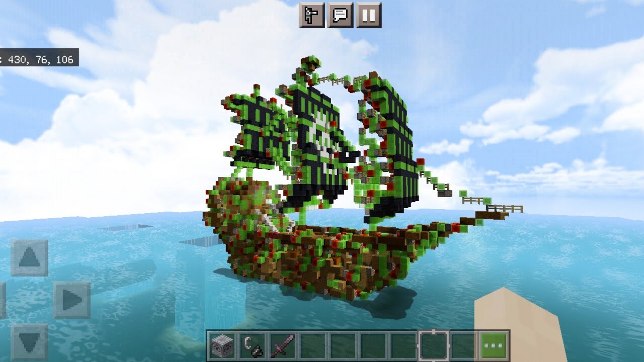 pirate ship slime minecraft pe - YouTube