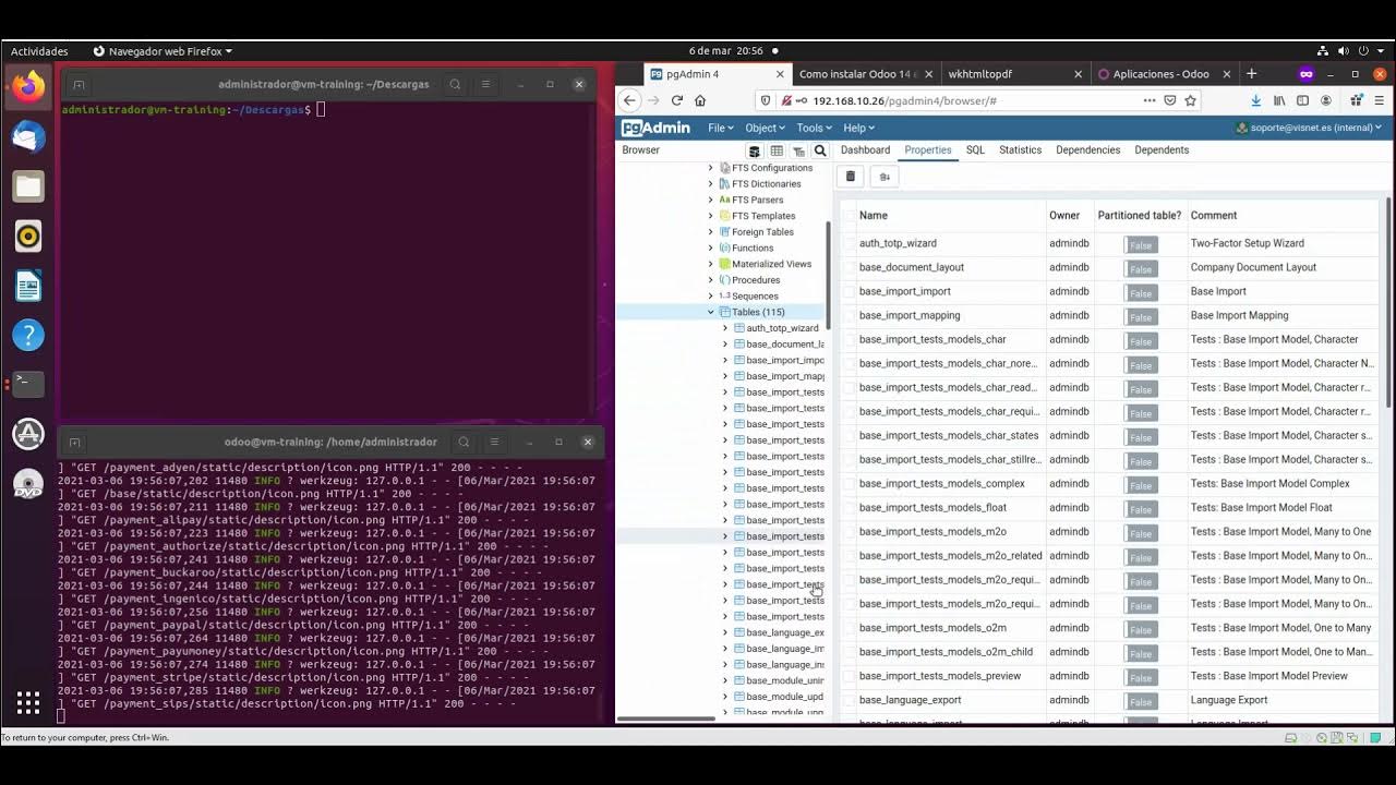 Odoo v14 - Instalación en ubuntu server 20.04 LTS con servidor Postgresql independiente - YouTube