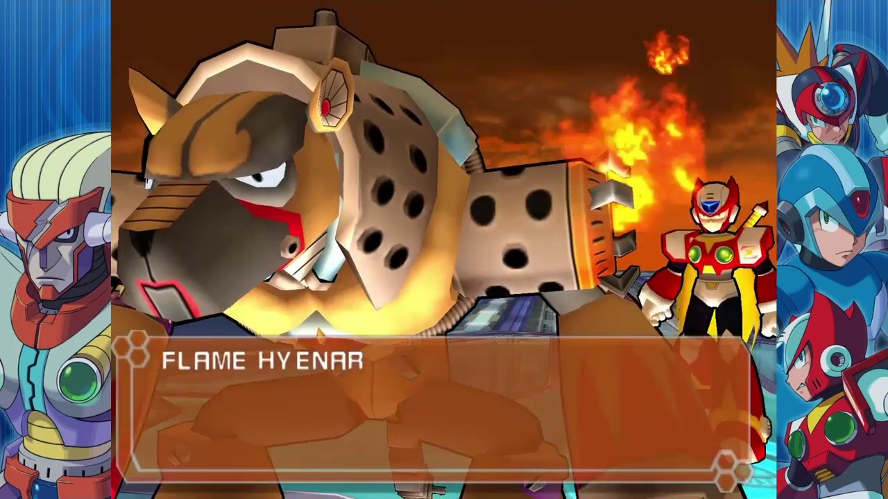 Mega Man X7 Flame Hyenard Axl X and Zero encounters Darkbitcold ...