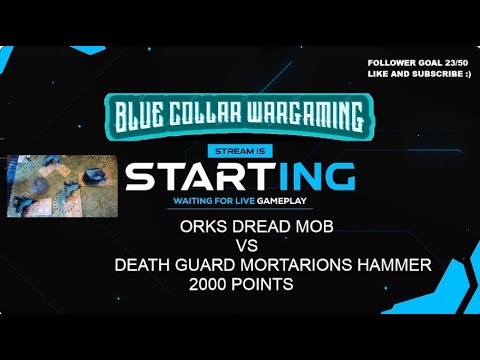 Death Guard Mortarions Hammer Vs Orks Dread Mob-Stompa! Warhammer 40k ...
