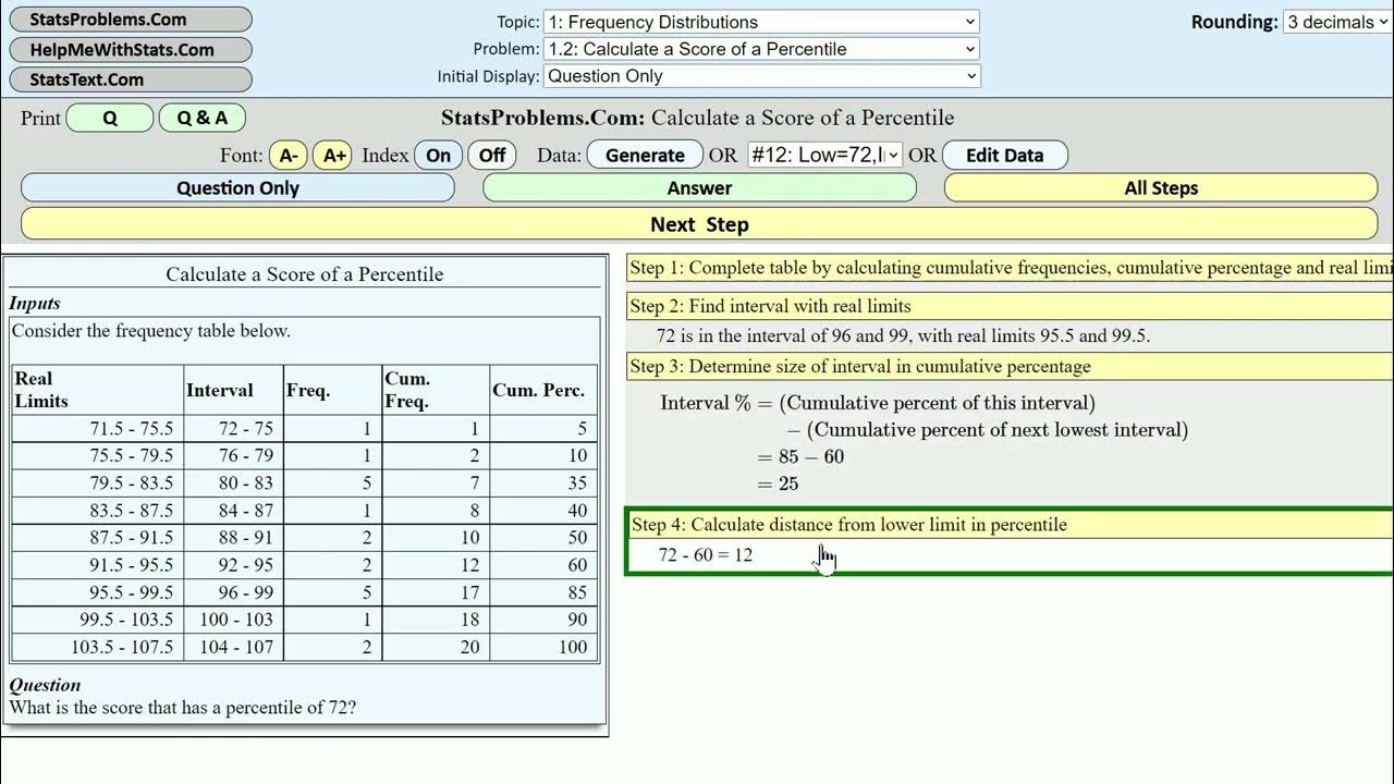 How to Calculate a Score of a Percentile: A Step By Step Solution - YouTube