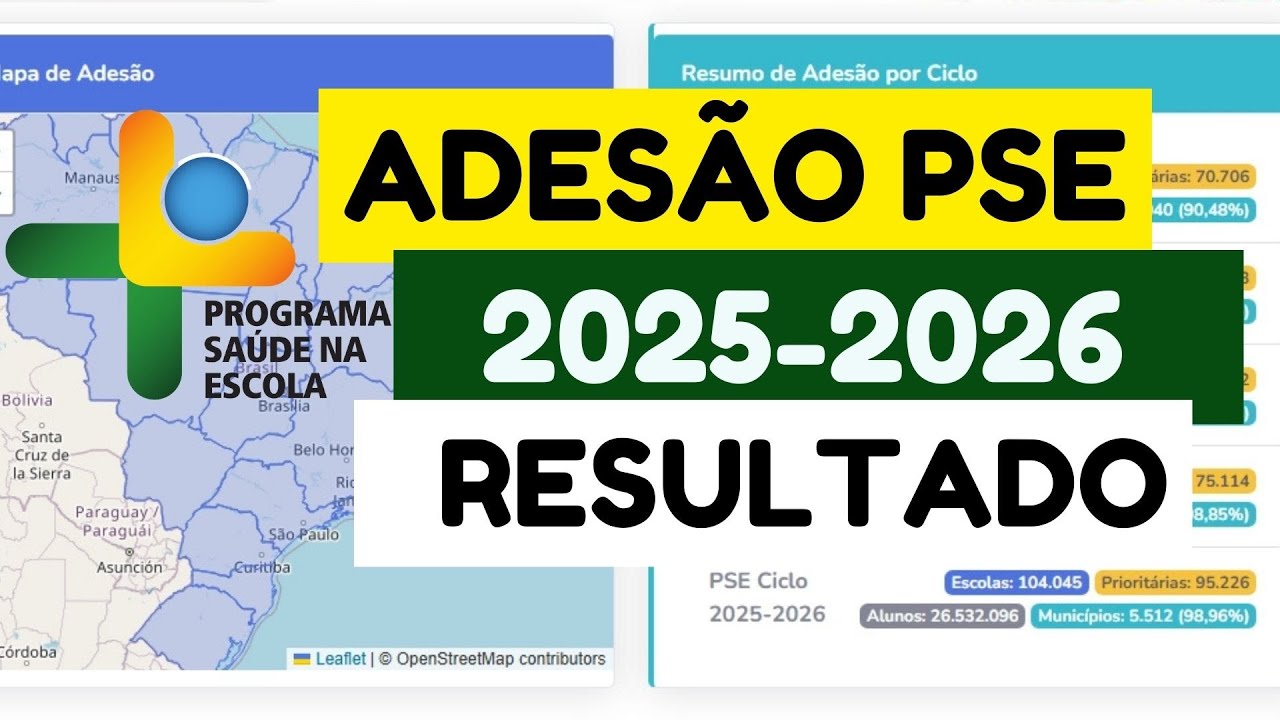 Adesão ao PSE 2025-2026 | Resultado Programa Saúde na Escola - YouTube