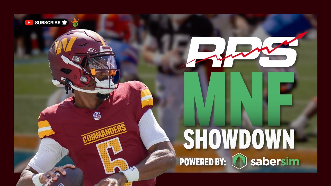 NFL DFS Lineup Builder | WEEK 3 | 9/23 - MNF SaberSim Preview - YouTube