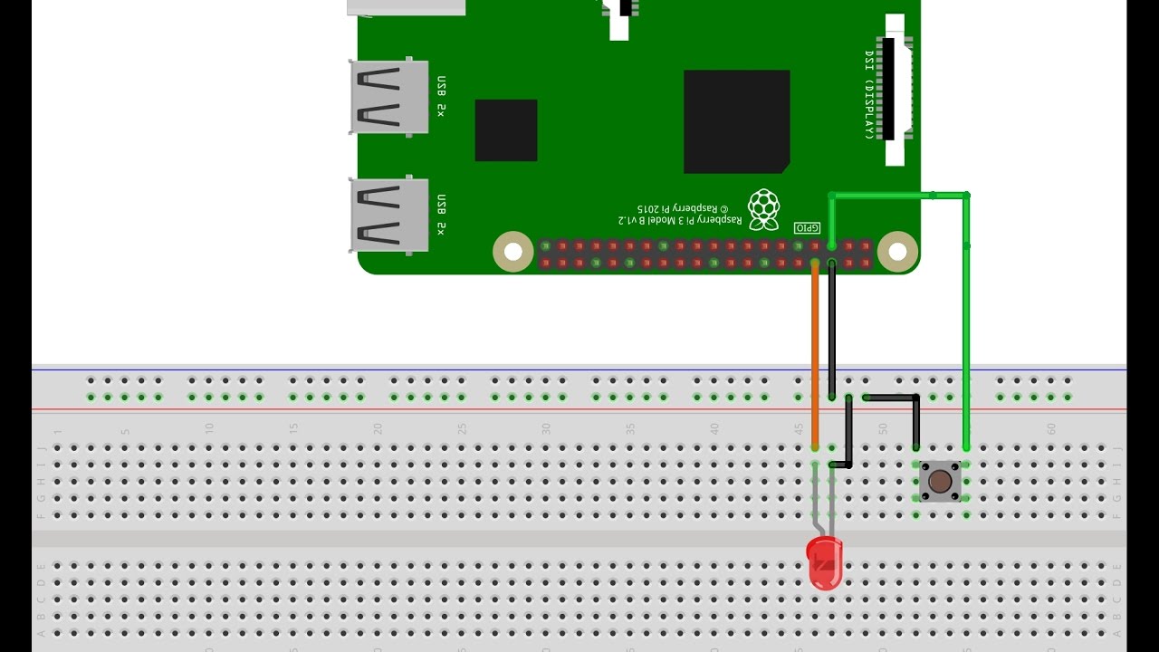 How To Add an ON-OFF switch and an Indicator LED to Raspberry Pi - YouTube
