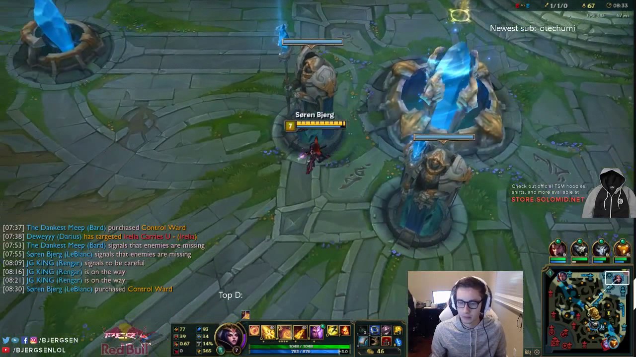 Bjergsen vs Davemon - LeBlanc vs Orianna Mid - League of Legends Patch ...