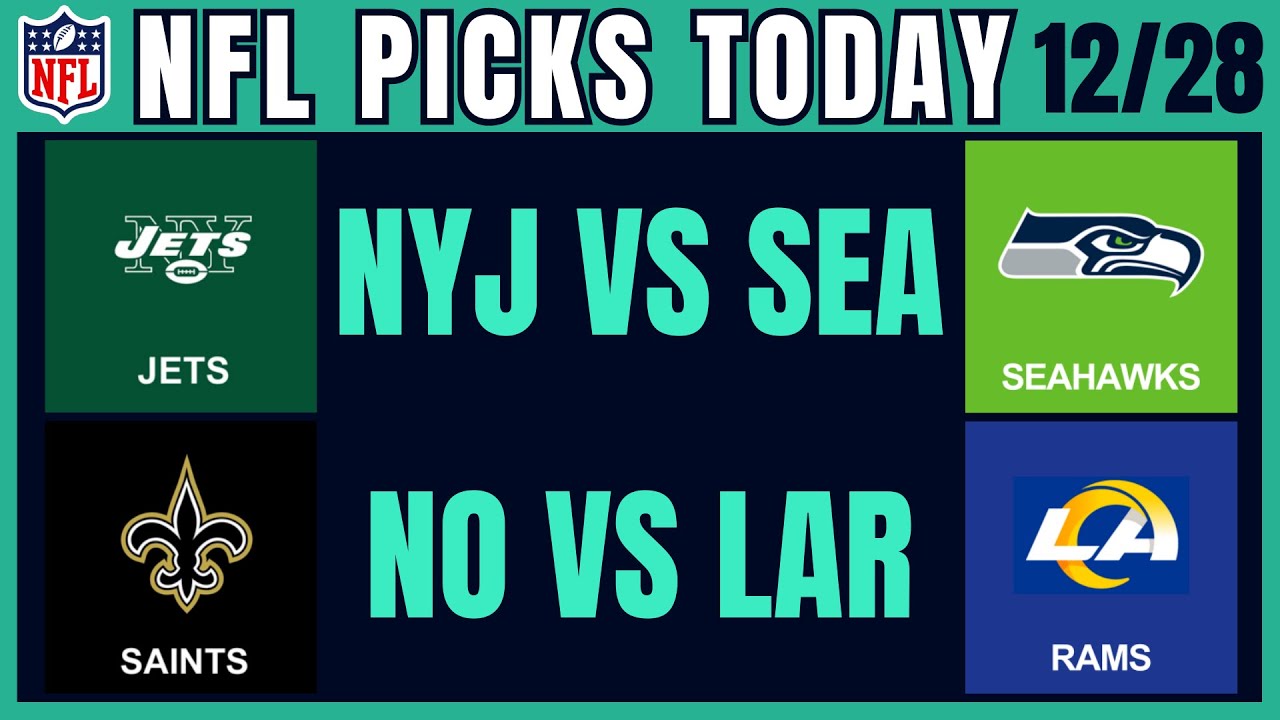 NFL Picks Today | Jets vs Seahawks | Saints vs Rams | Week 13 NFL ...