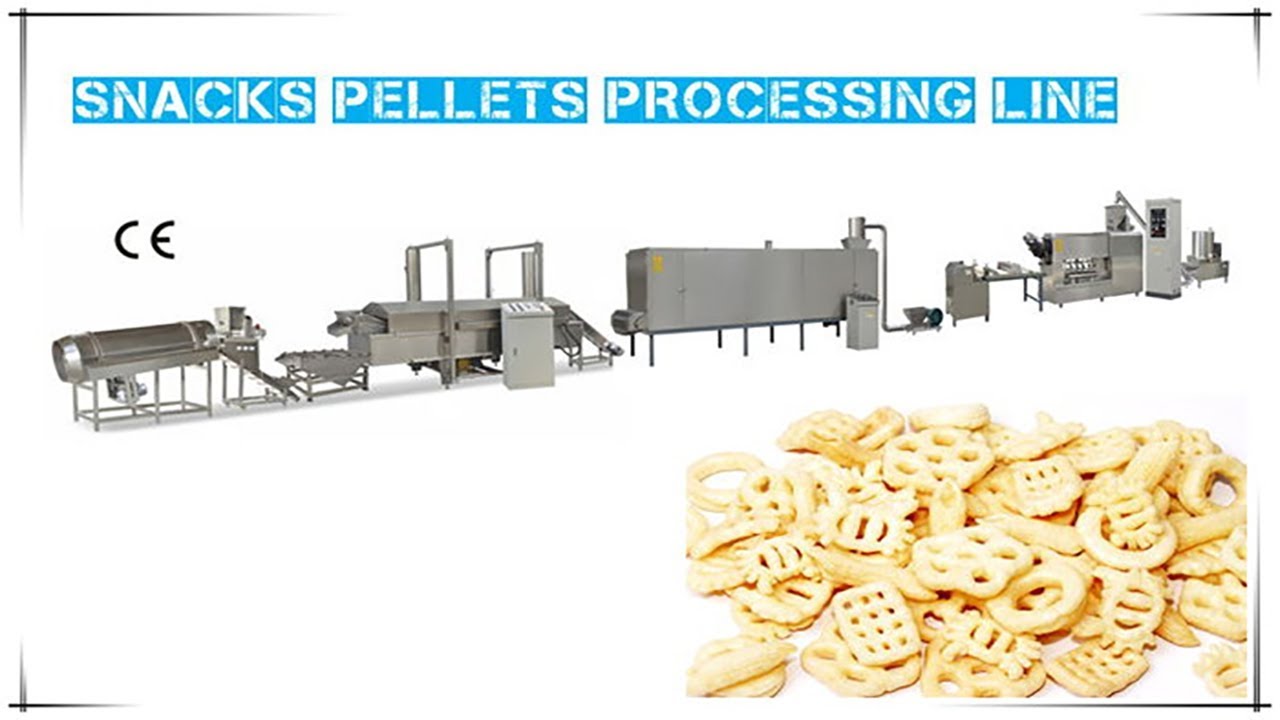 Snacks Pellets Processing Line - YouTube