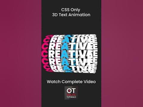 CSS 3D Text Animation Effects #shorts - YouTube