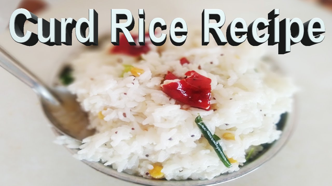Curd Rice Recipe | दही चावल - YouTube