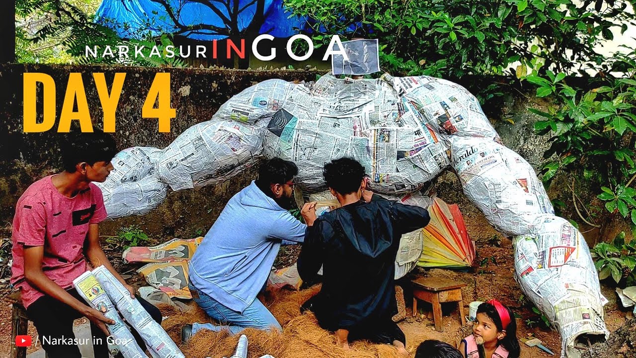 Narkasur Making Day 4 (2021) | Amigos | Narkasur in Goa | How to make ...