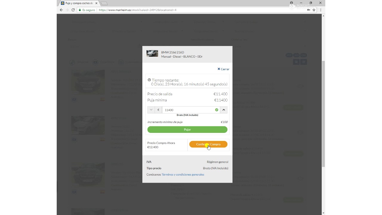 Cómo participar en una Subasta Online en Manheim - YouTube
