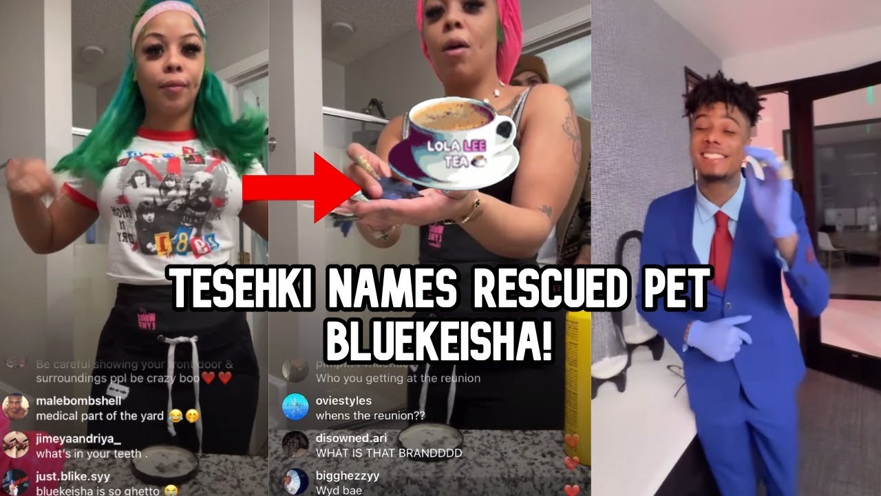 Chrisean sis Tesehki shades BlueFace! Rescued bird name Blue Keisha! 🫢 ...