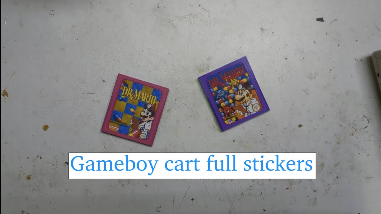 Full sticker Gameboy cart 3d print - YouTube
