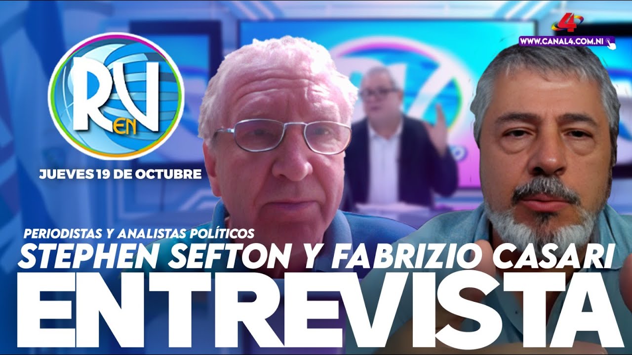 Fabrizio Casari y Stephen Sefton en la Revista En Vivo con Alberto Mota ...