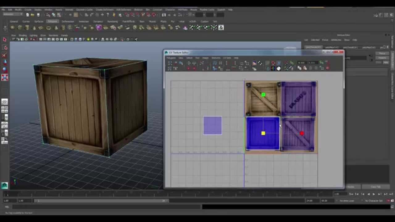simple texture box in maya - YouTube