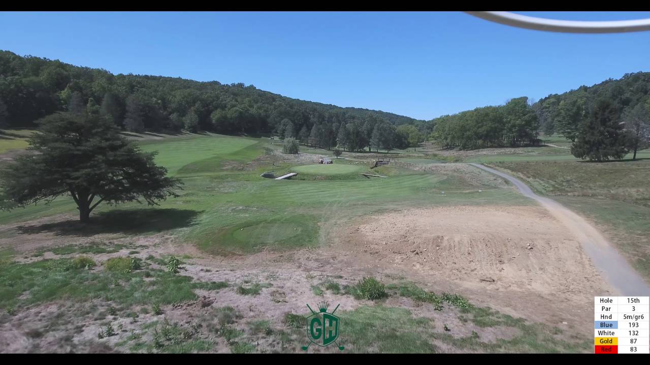 Galen Hall Golf Club flyover - 15th hole - par 3 - 193 yards - YouTube