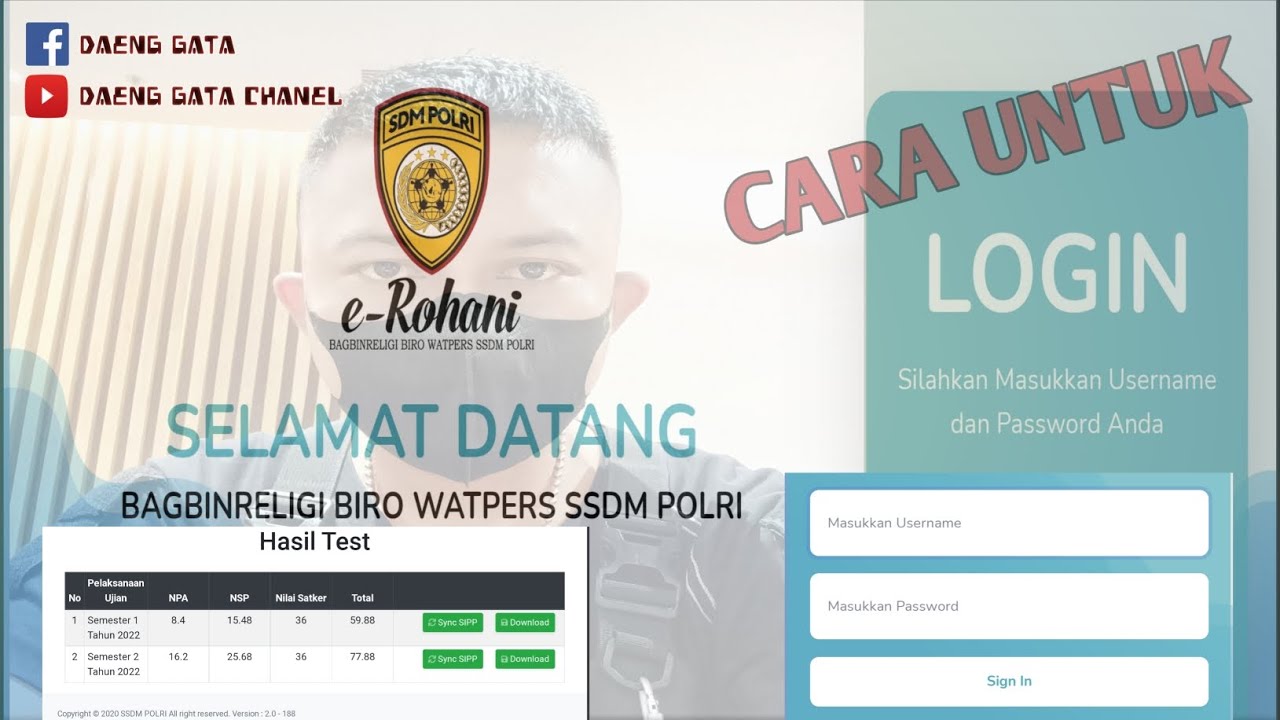 Tutorial Pengisian Soal dan Cara Mendownload Hasil Test e-Rohani Polri ...