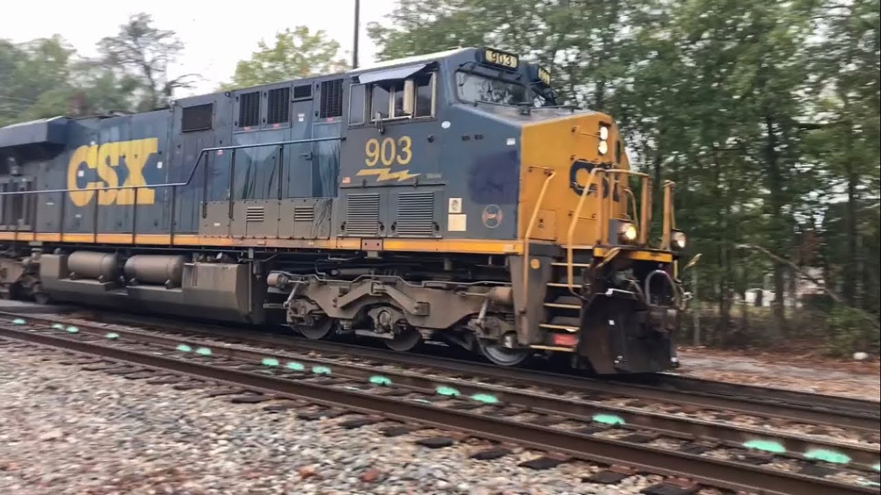 CSX 903 Leads Long CSX M410 NB Multi Header Manifest Train Florence SC - YouTube