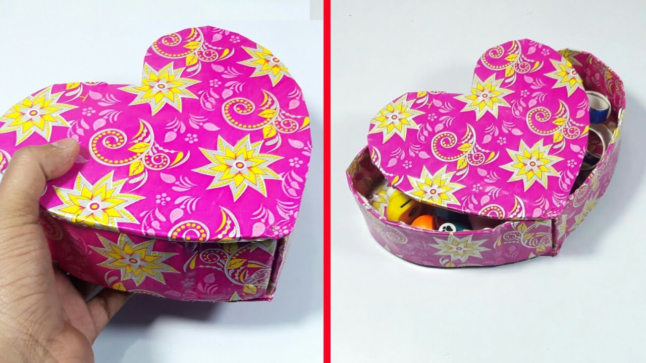 How To Make A Heart Box From Cardboard Best Out Of Waste Reuse How To Make A Heart Box From Cardboard Best Out Of Waste Reuse