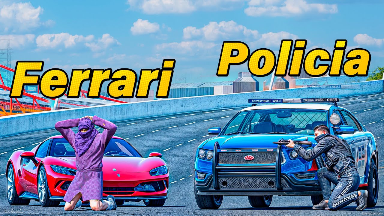 Usamos El Ferrari 296 de Rdjavi Mira lo que pasó Con la Policía 👮‍♂️ ...