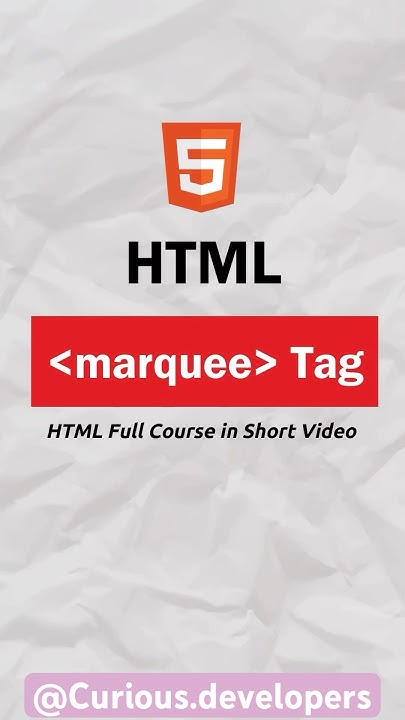 Marquee tag in html #html #html5 #css #programming #shortvideo #webdevelopment # ...