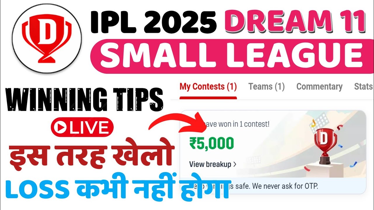 Ipl Small league Winning tips | Dream11 Investment Strategy | Dream 11 ...