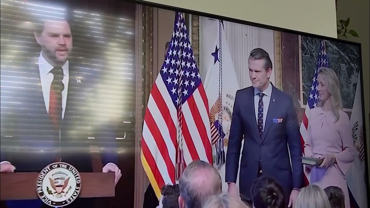 Pete Hegseth swearing in ceremony - YouTube