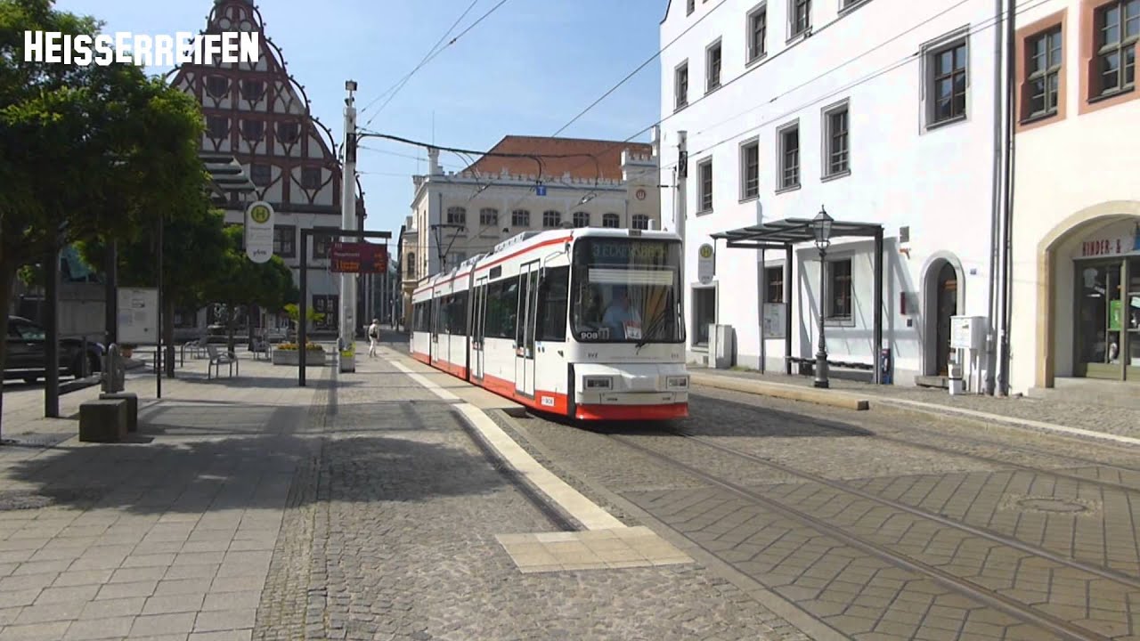 Straßenbahn in Zwickau - Tram de Zwickau - tramway of Zwickau - YouTube