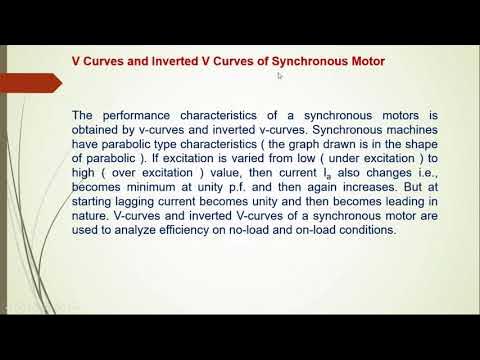 V and Inverted V Curve on Synchronous Motor - YouTube