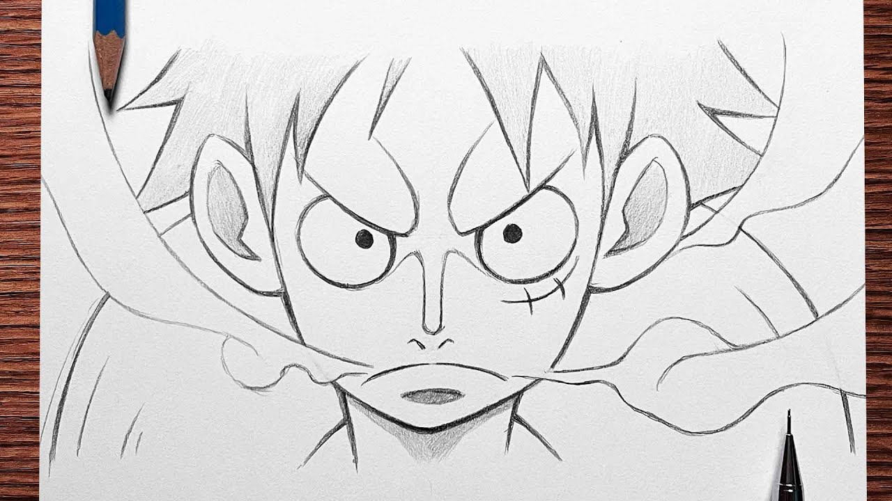 Easy anime drawings | how to draw Luffy - [One Piece] | anime boy ...