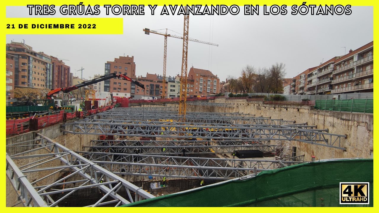 🚧 TRES GRÚAS TORRE Y AVANZANDO EN LOS SÓTANOS | OBRAS 21 DE DICIEMBRE ...