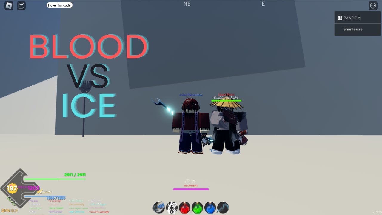 Blood Burst vs Ice. Project Slayers PVP - YouTube