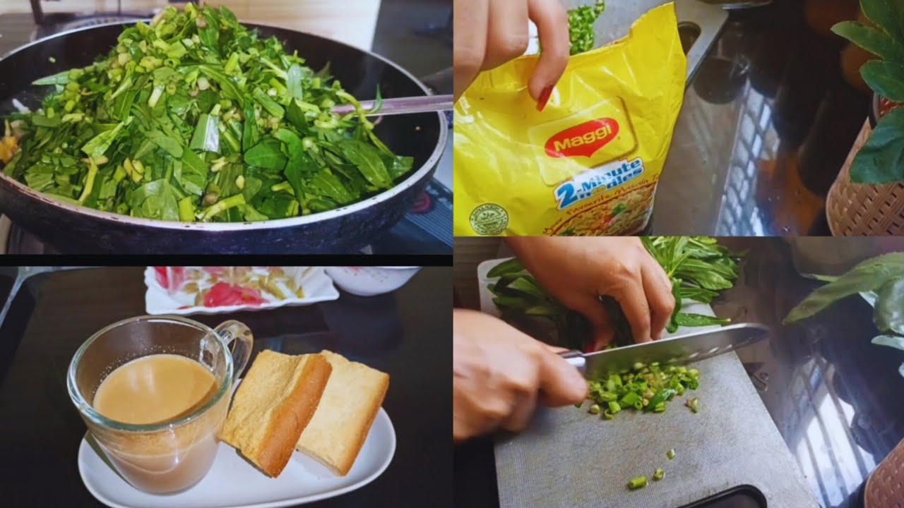 Helencha shak recipe||Helencha shak recipe in bangali||maggie noodles ...