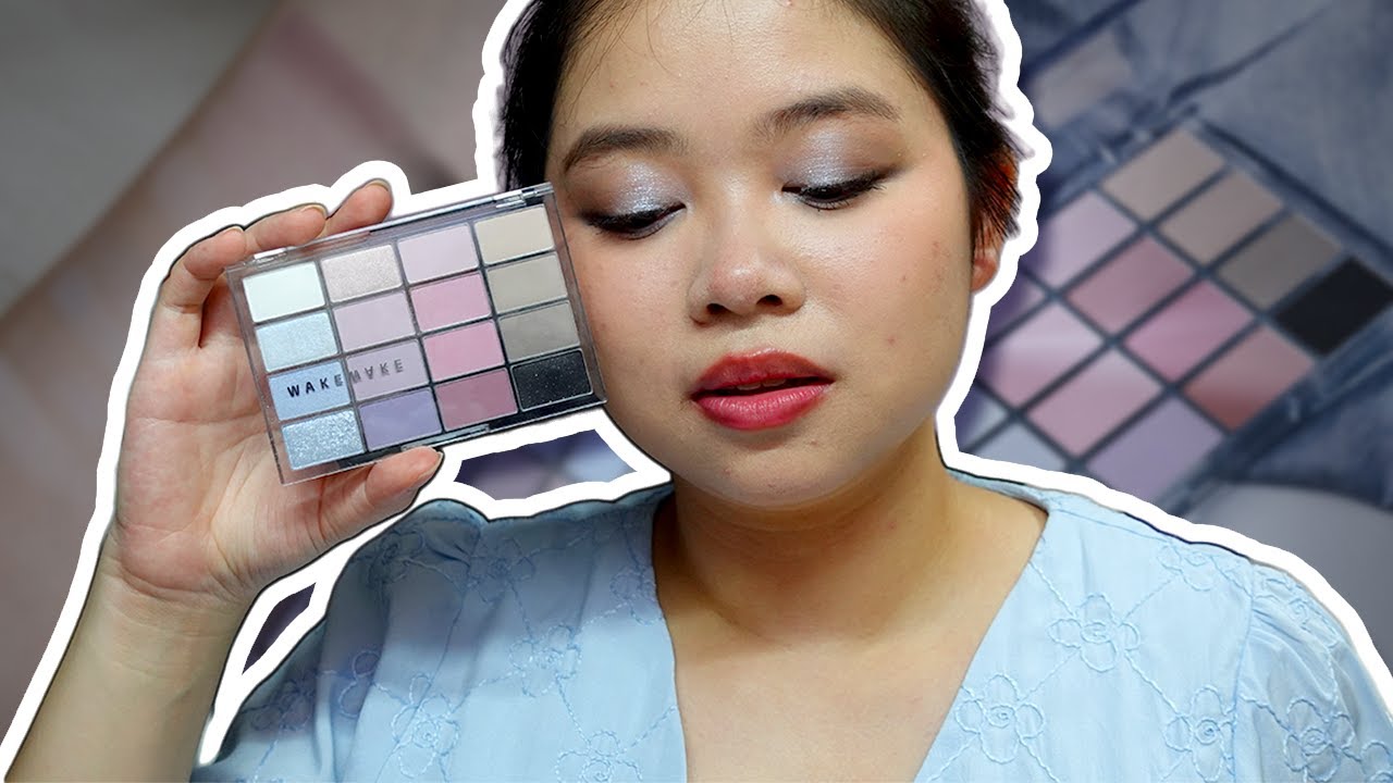 i 💸 caved 💸 and got the WAKEMAKE bluecore blurring eyeshadow palette ...
