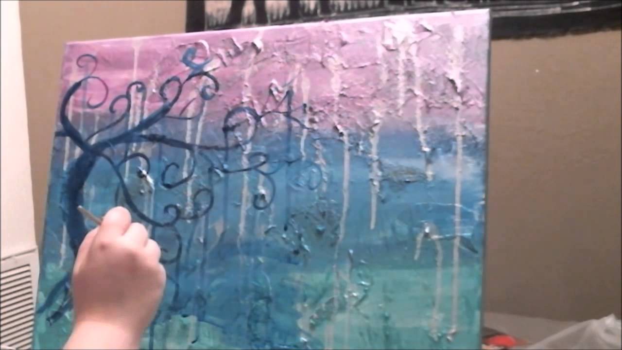 Crying Tree acrylic mediums and acrylic ink - YouTube