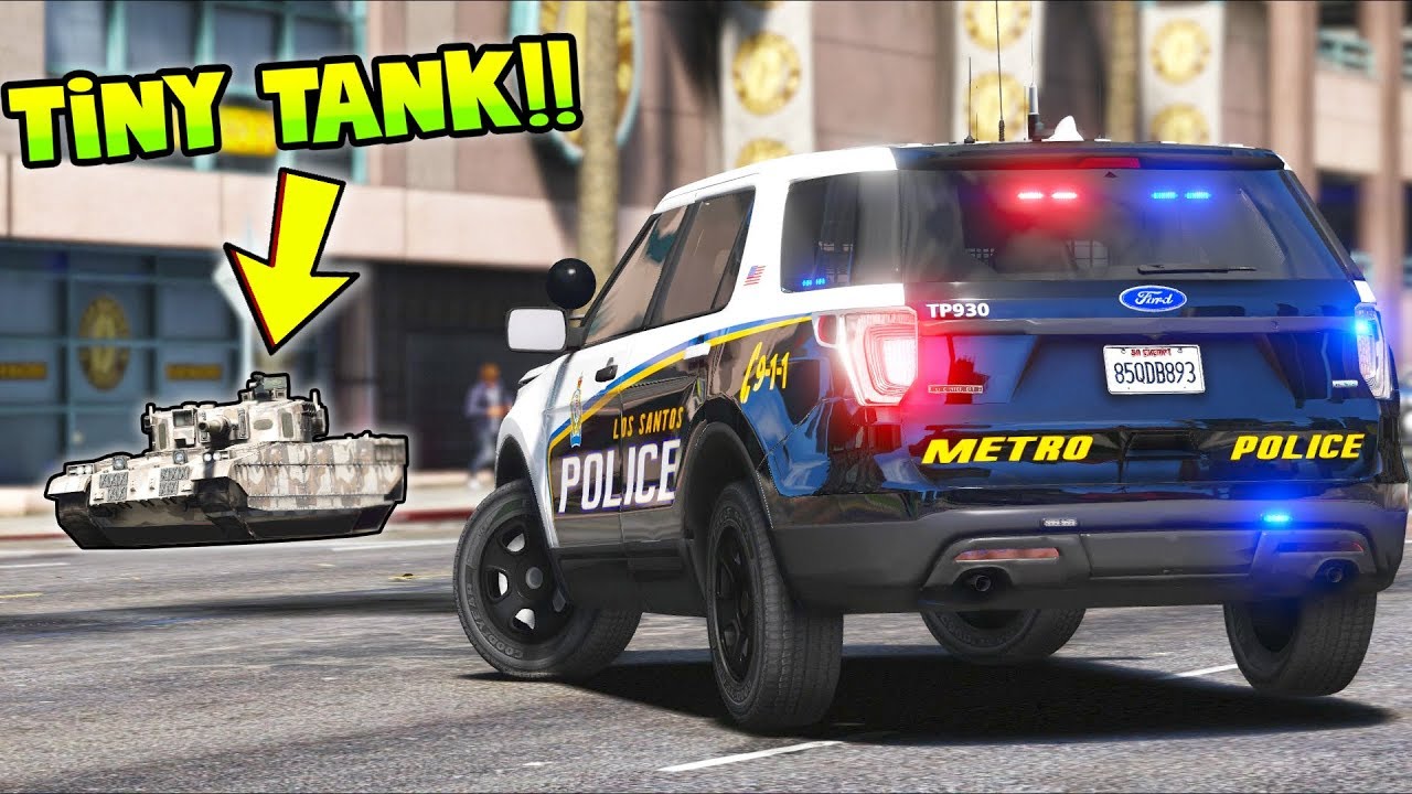 I found a TINY TANK... Cops did not like this!! (GTA 5 Mods Gameplay ...